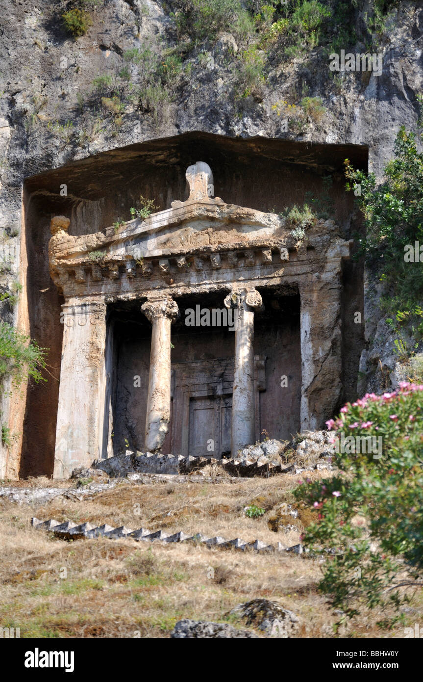 Lycian Tombs cut into cliffs, Fethiye, Mugla Province, Republic of ...