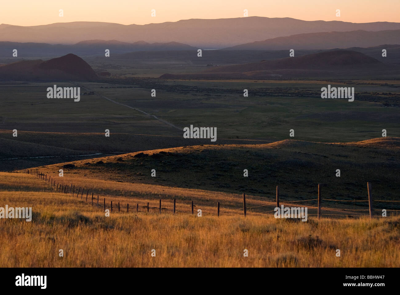 A golden sunrise welcomes visitors to the Bitterroot Valley, Montana ...