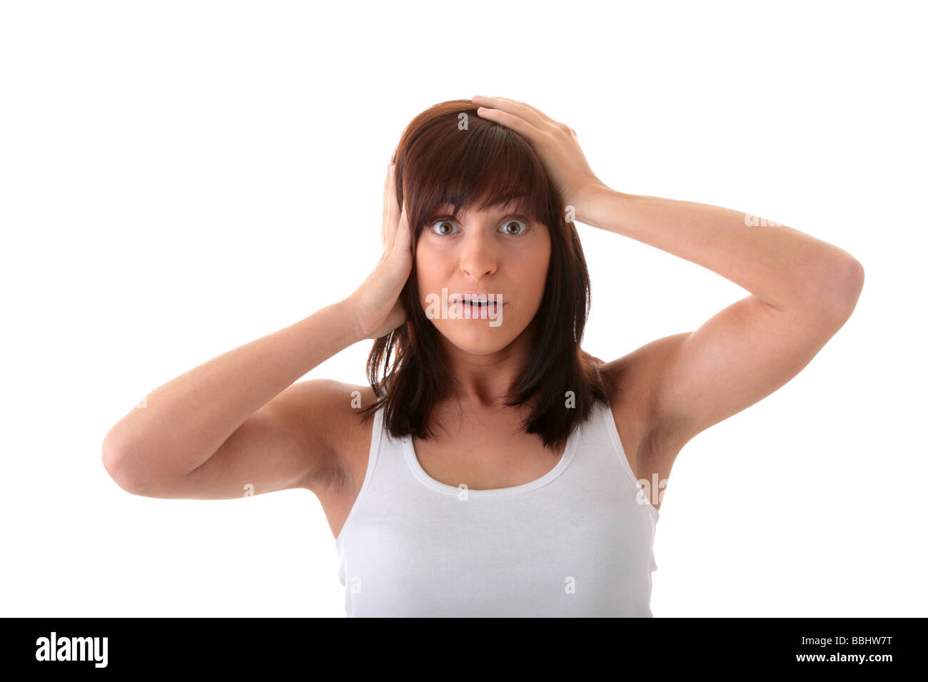Young woman portrait with face expression Stock Photo - Alamy