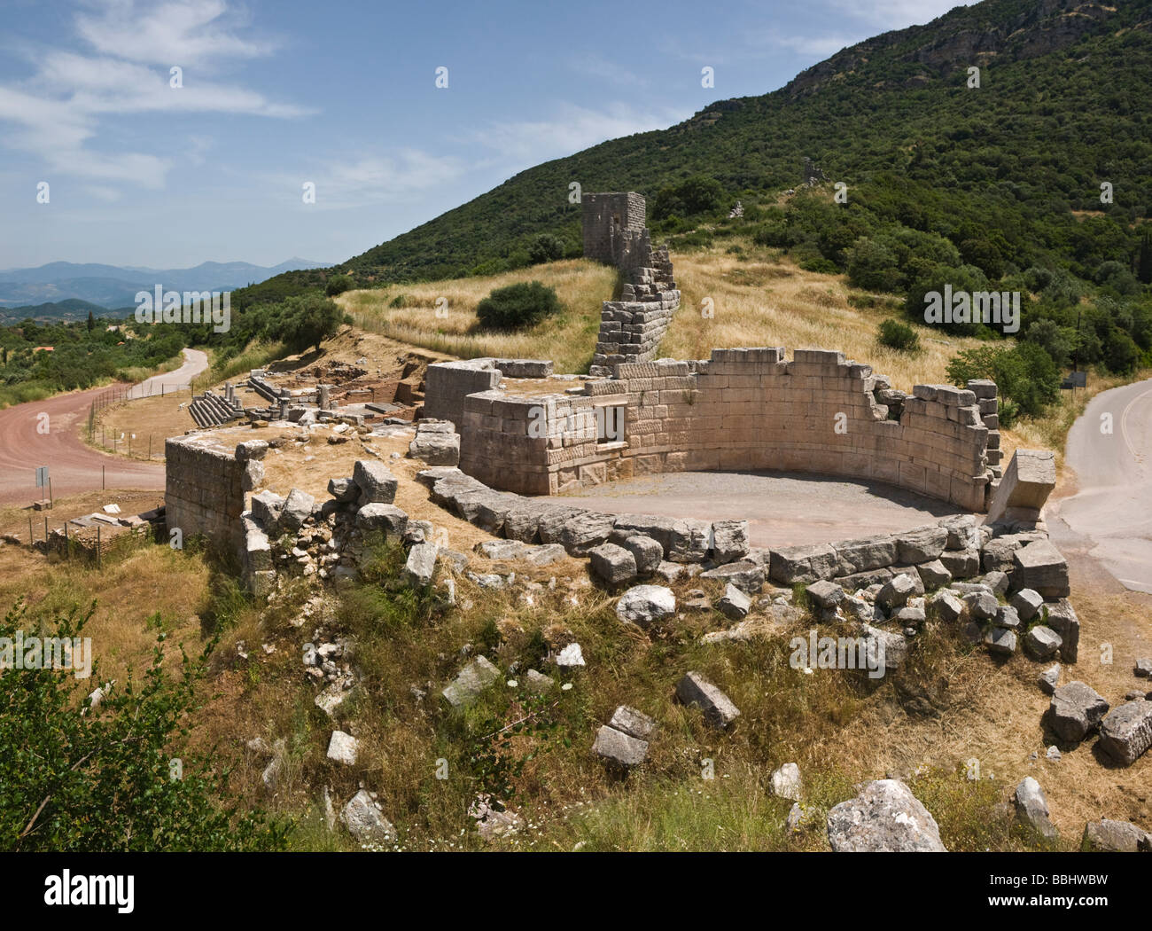 The remains of the Arcadia gate at ancient Messene, Ithomi, Messinia ...