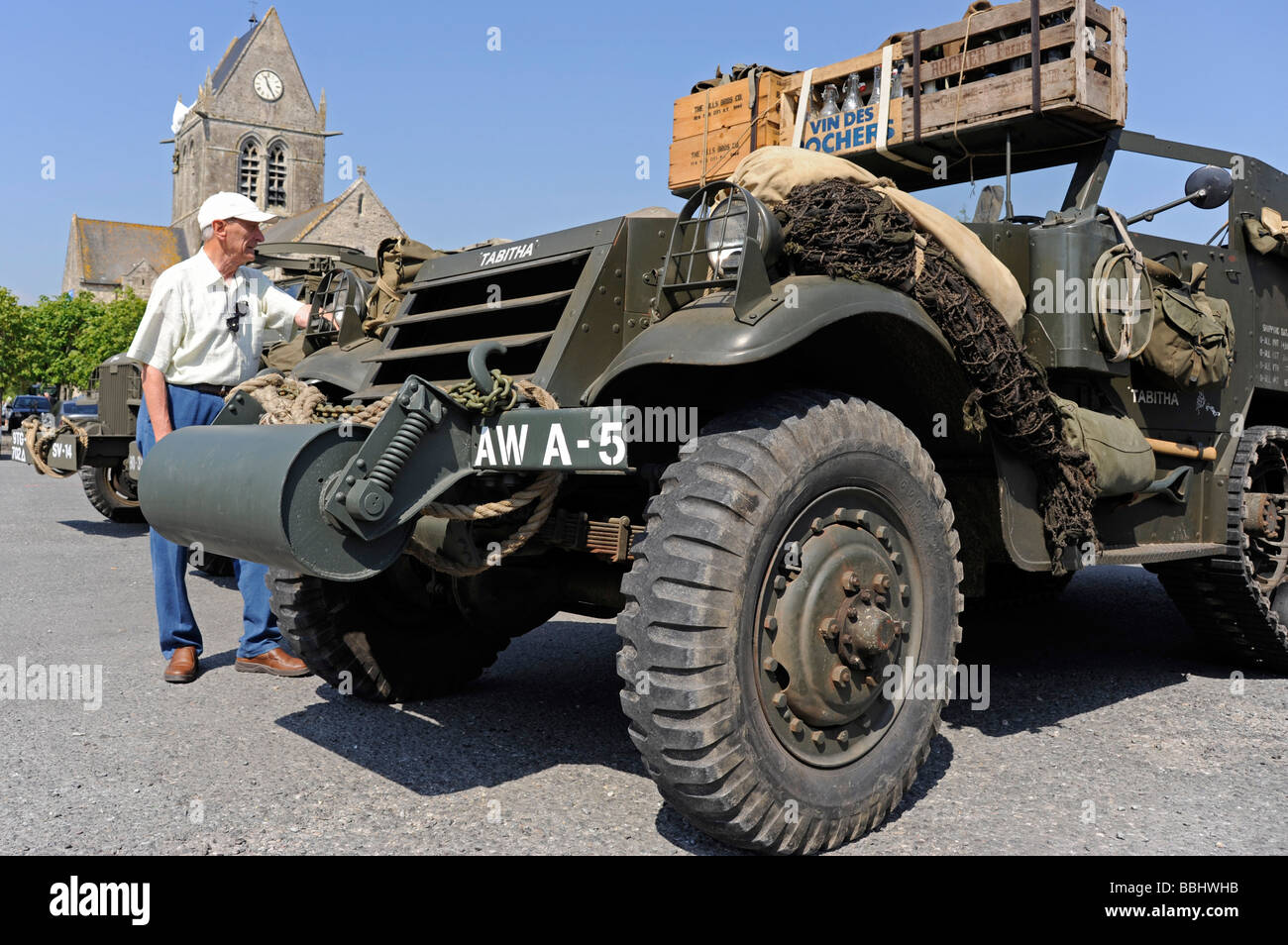 D Day Half track 1941 Autocar M2A1 at Sainte Mere Eglise Manche ...