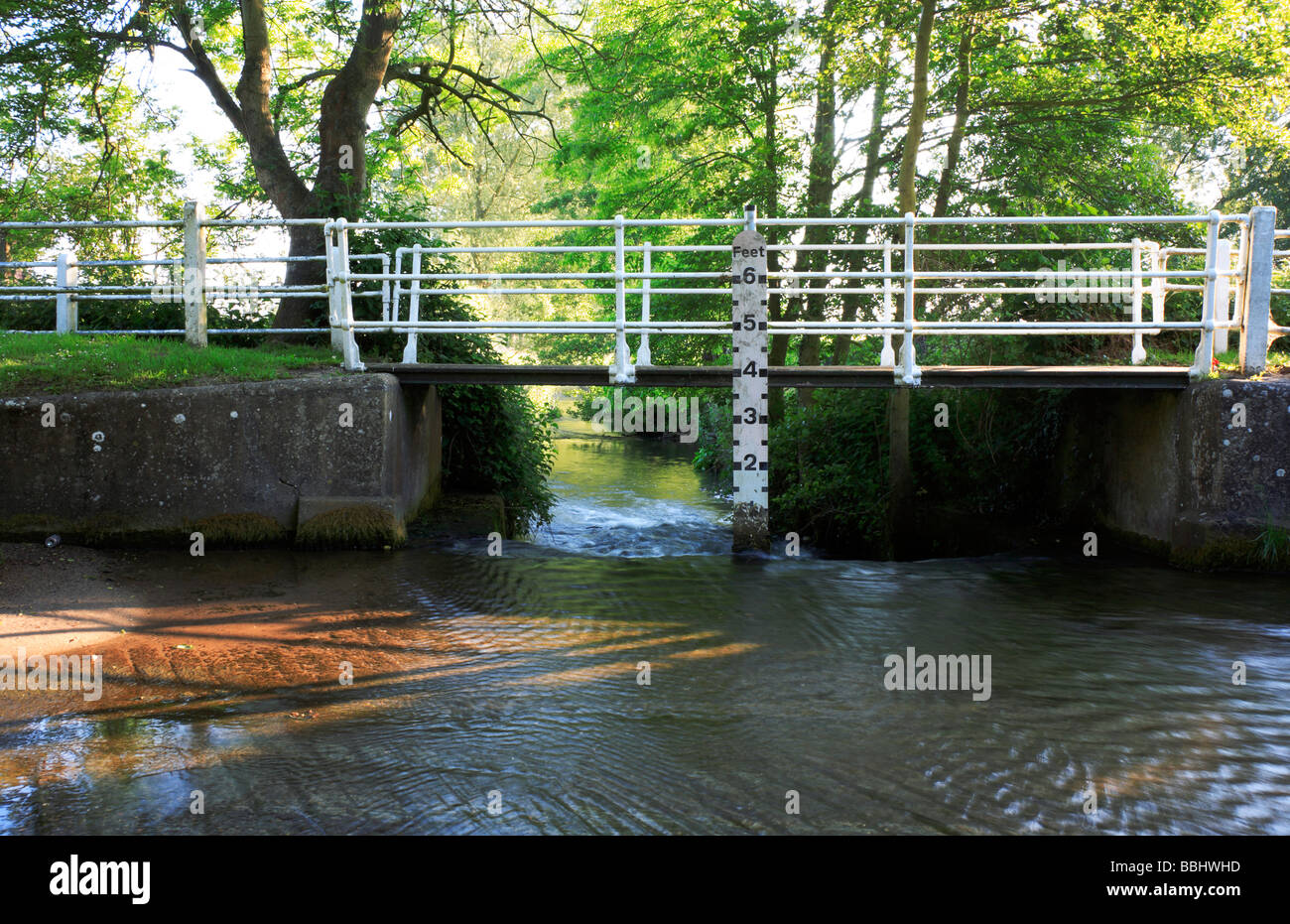Ford and pedestrian footbridge over the River Stiffkey at Great ...