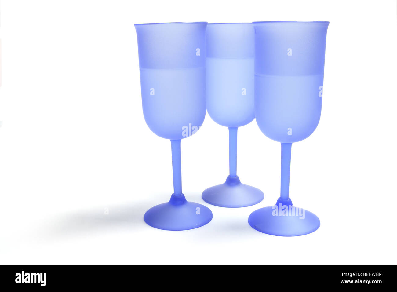 Blue Wine Glasses Stock Photo - Alamy