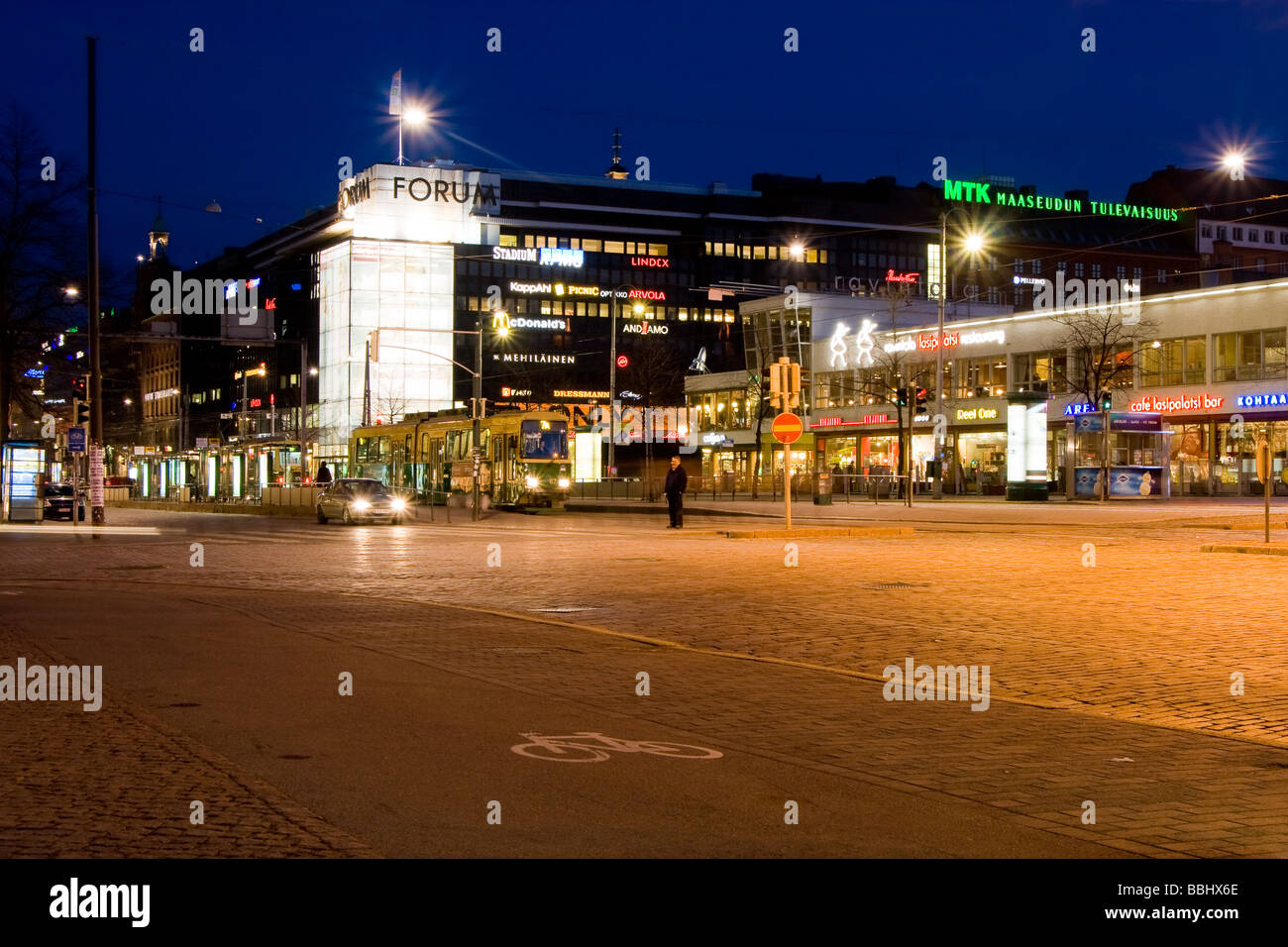 Helsinki at night Stock Photo - Alamy