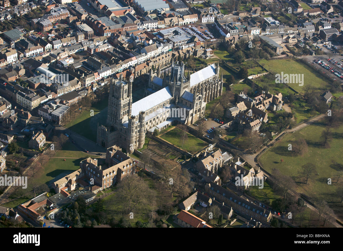 Aerial view ely cathedral hi-res stock photography and images - Alamy