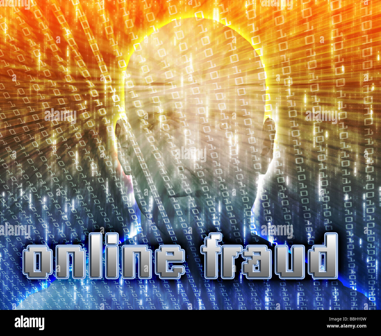 Cyber crime online fraud identity theft illustration Stock Photo - Alamy