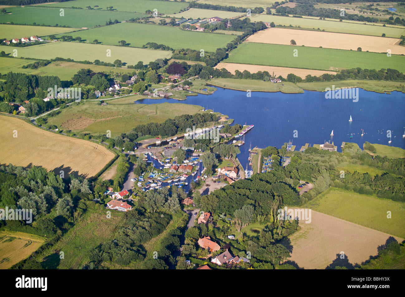 Aerial view of Hickling broad norfolk , England Stock Photo - Alamy