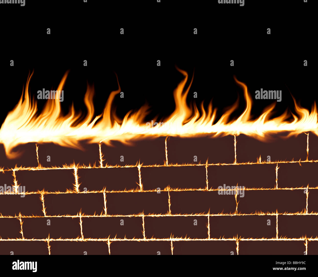 Conceptual Illustration of a Computer Firewall Stock Photo - Alamy