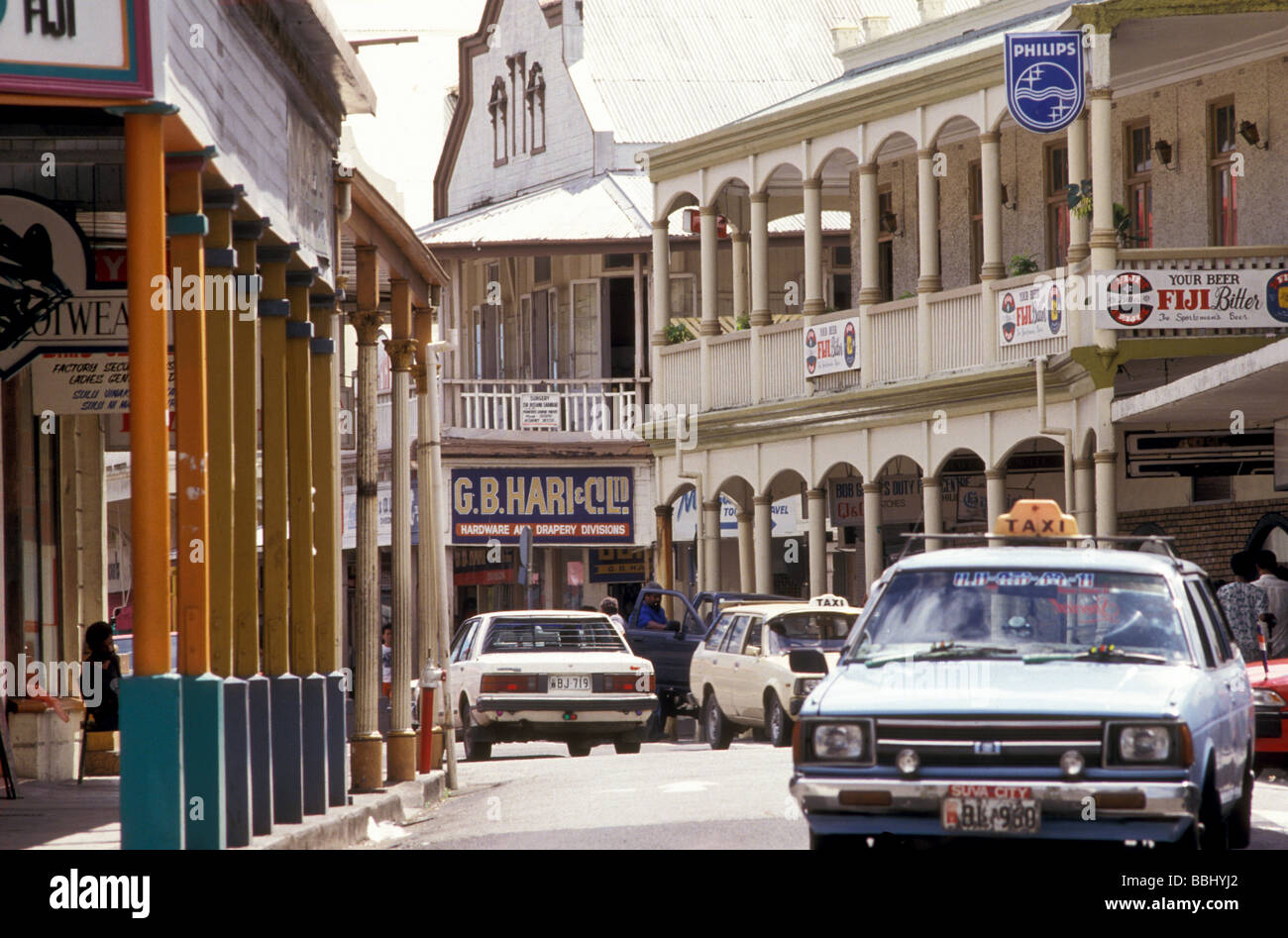 renwick road scene suva fiji Stock Photo - Alamy