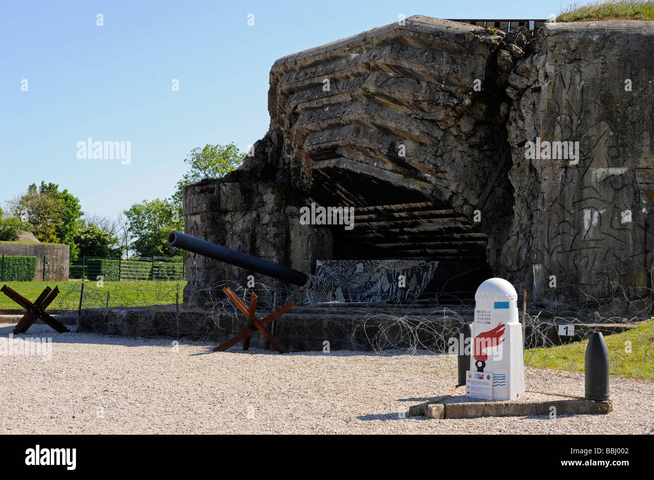 D-Day German gun battery at Crisbecq Manche Normandy Normandie France ...