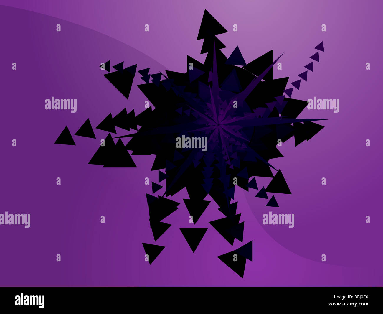 Explosion of geometric shapes abstract rendered illustration Stock ...