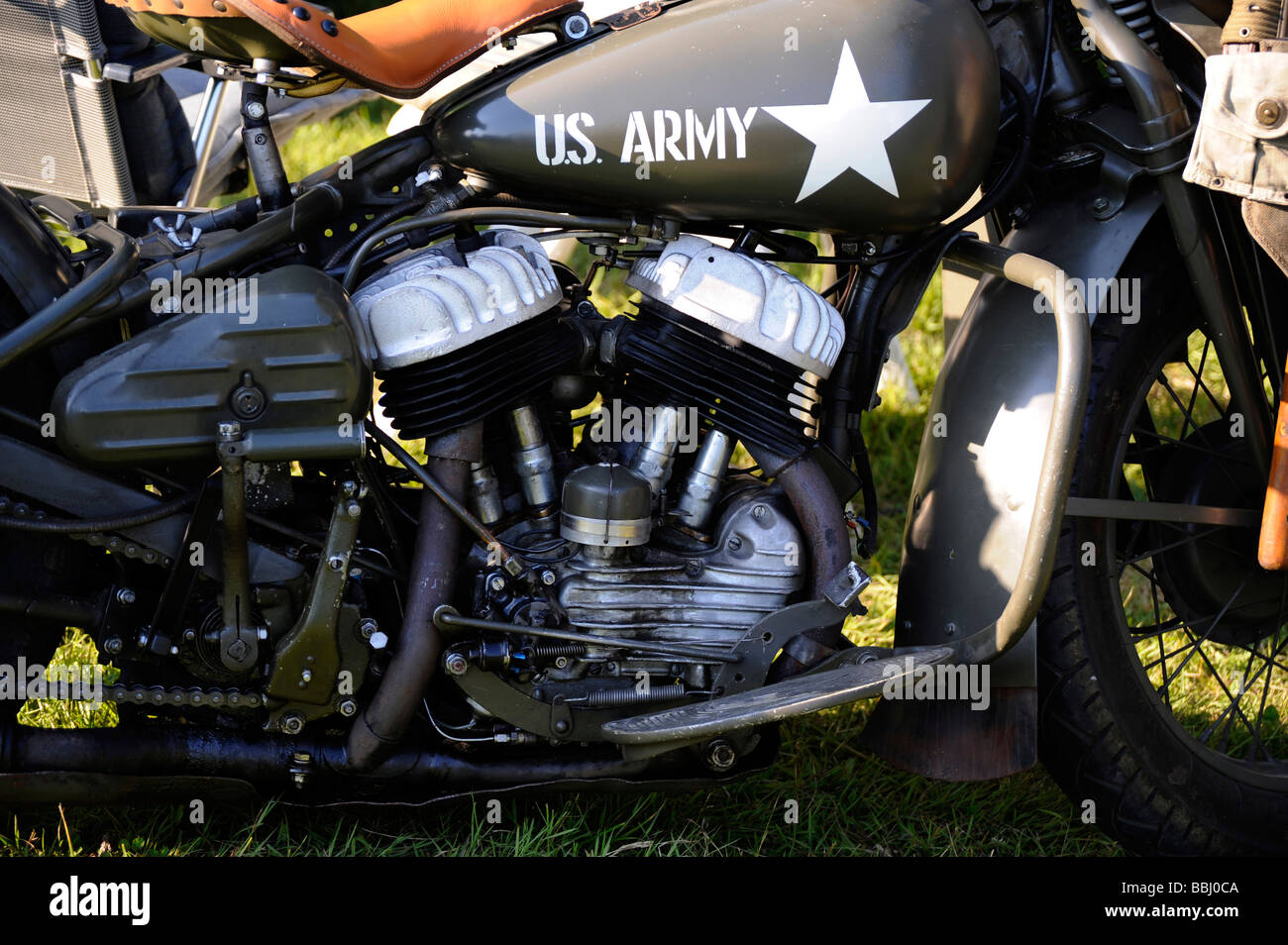 D Day US Military Harley Davidson near Arromanches Calvados Normandie ...