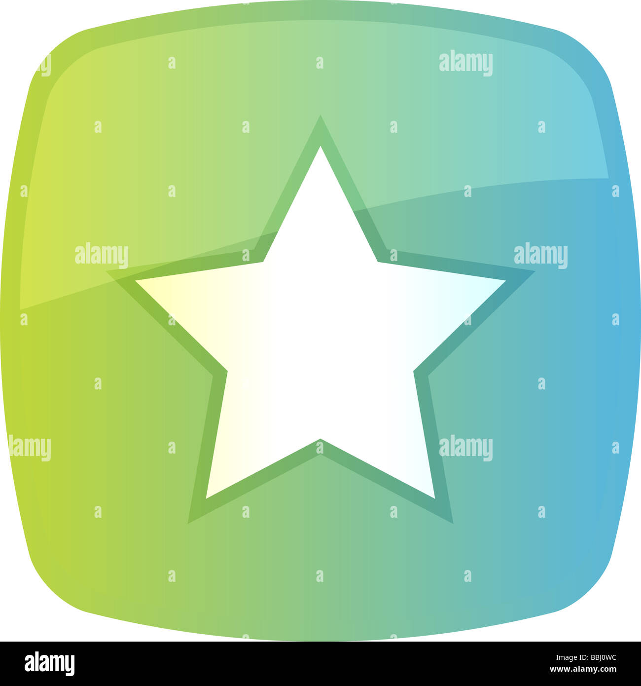 Bookmark navigation icon glossy button square shape Stock Photo - Alamy