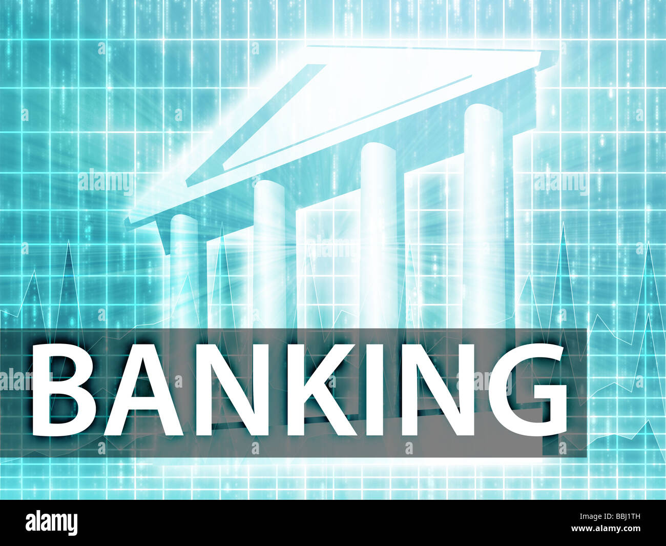Banking illustration financial diagram with bank building Stock Photo ...