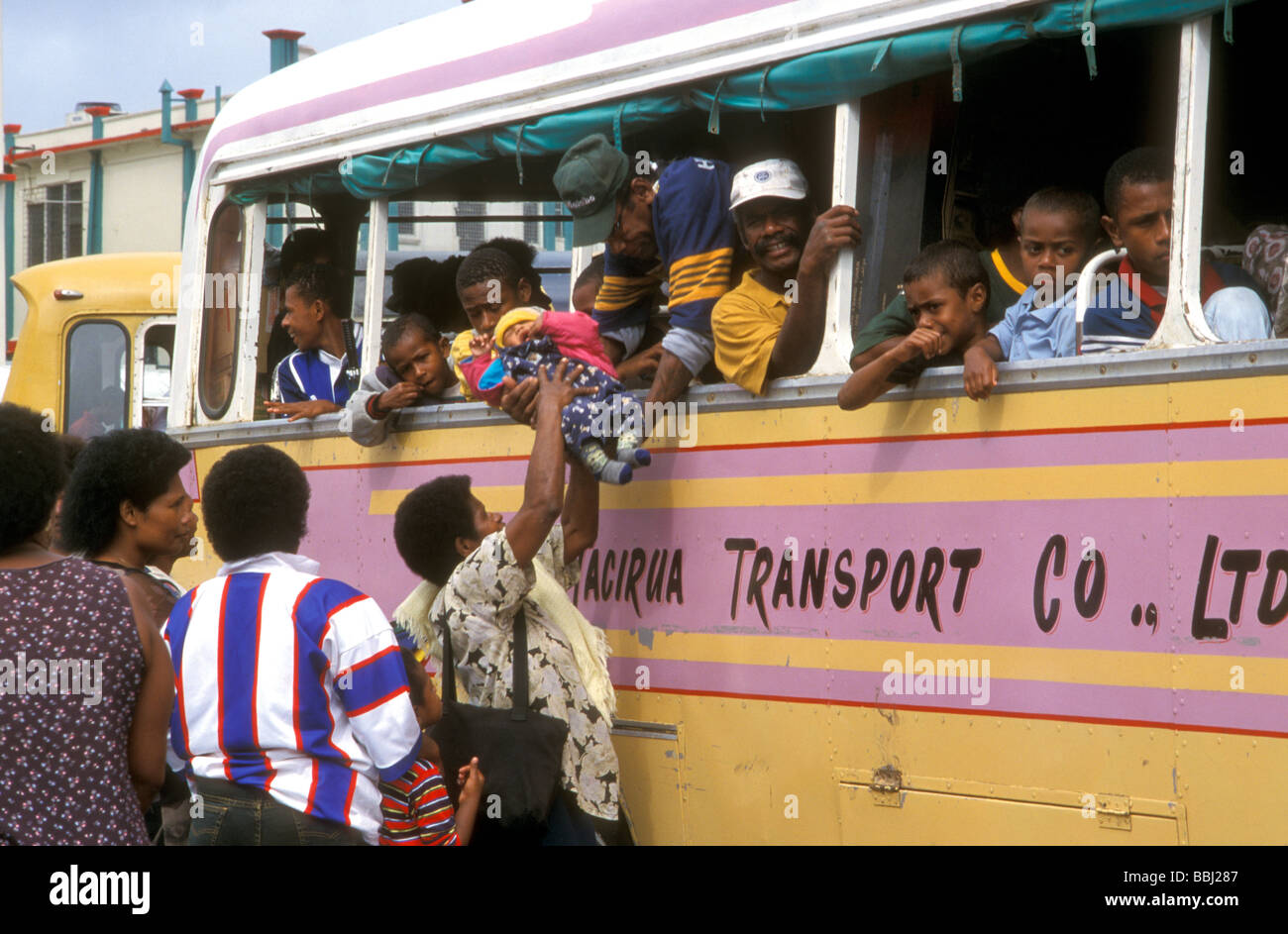 market bus station suva fiji Stock Photo - Alamy