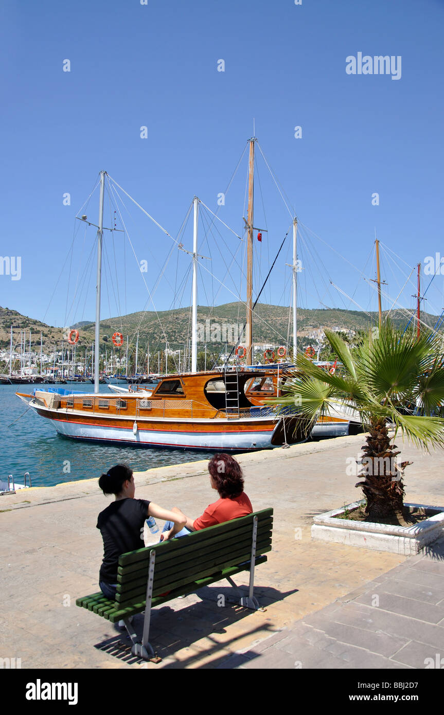 Harbour view, Bodrum, Bodrum Peninsula, Mugla Province, Turkey Stock ...