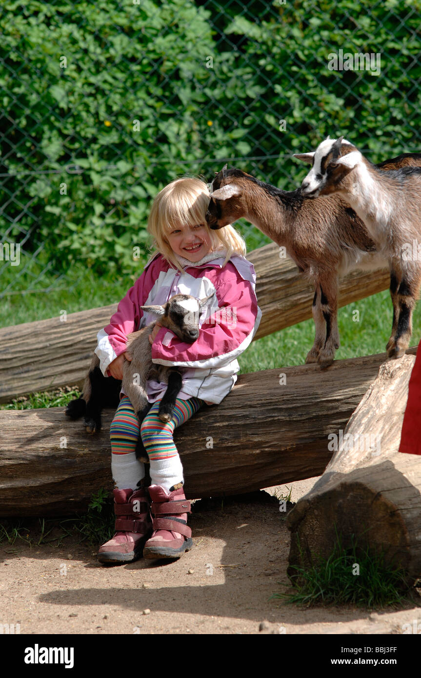 Female kids children goat hi-res stock photography and images - Alamy