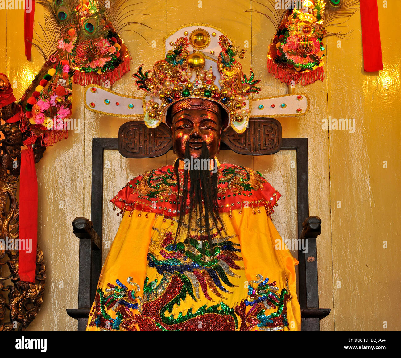 Deity at Chua Hau Temple, Ho Chi Minh City, Saigon, Vietnam, Southeast ...