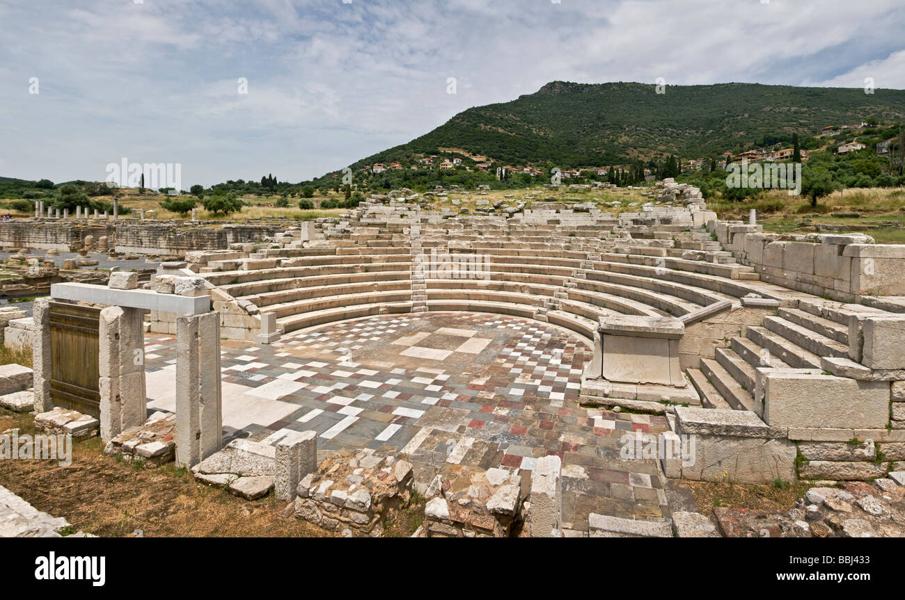 The Ekklesiasterion, assembly hall, at Ancient Messene (Ithomi ...