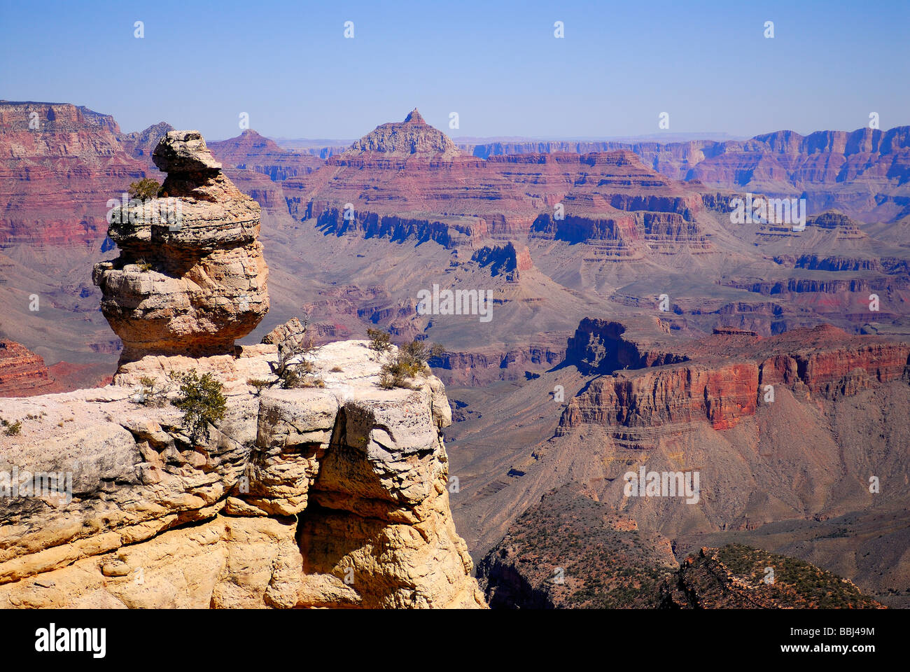 a scenic view of the grand canyon colorful steep rocks, piling up ...