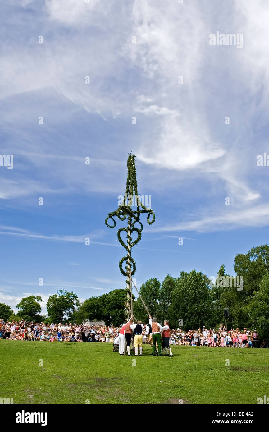 Midsummer in Sweden (Skansen Stock Photo - Alamy