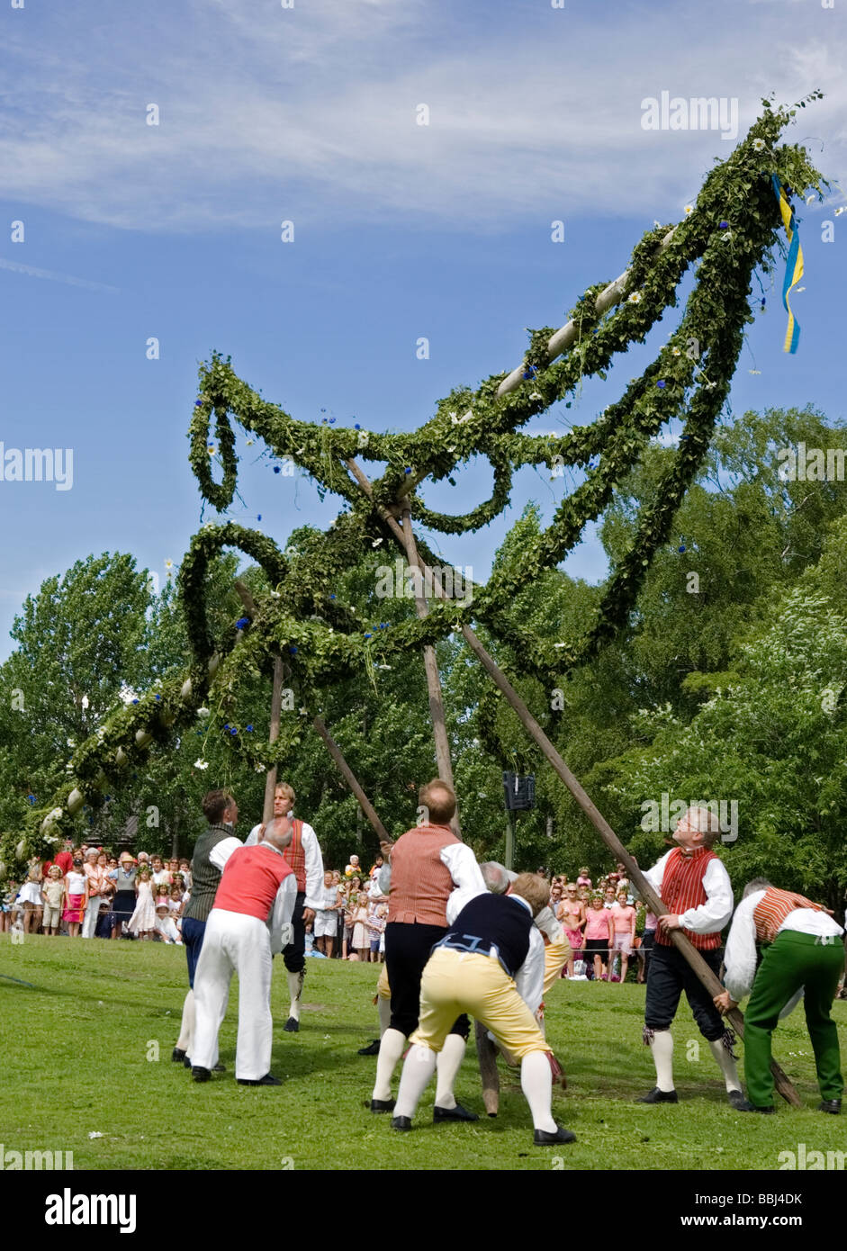 Midsummer in Sweden (Skansen Stock Photo - Alamy