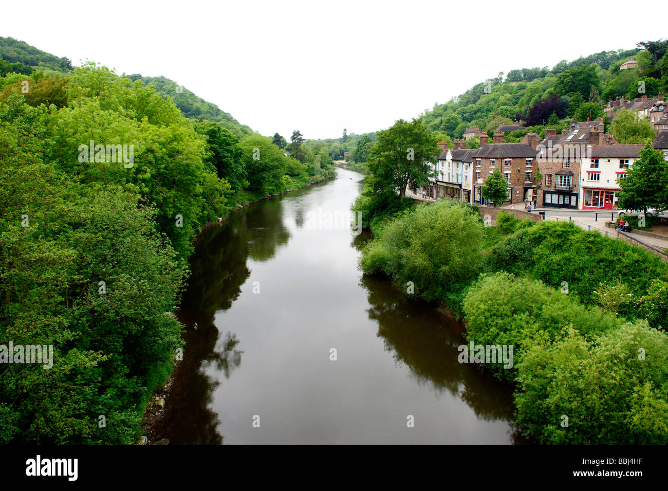 The River Severn passing through Ironbridge Gorge in Shropshire ...