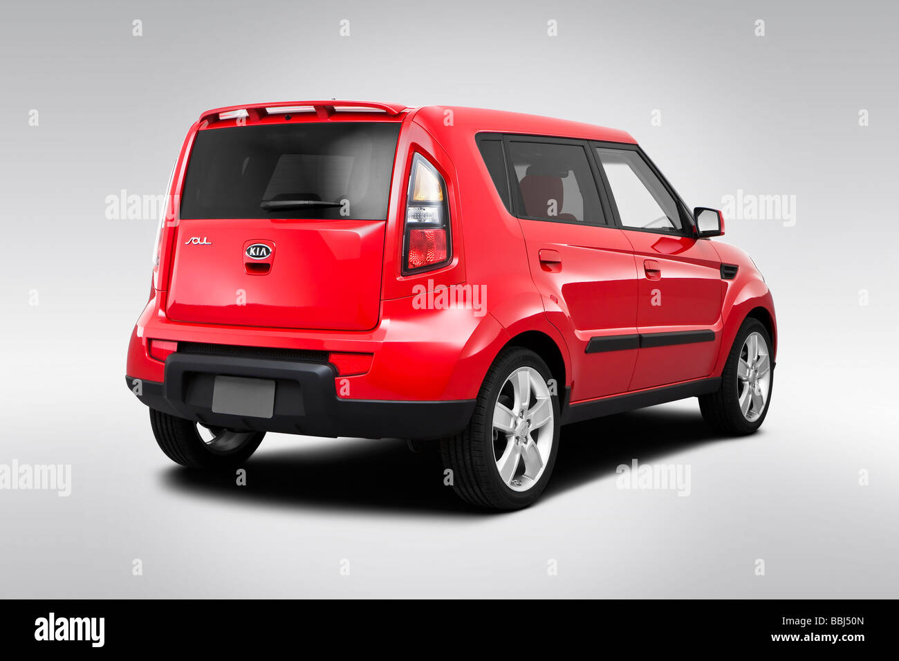 2010 Kia Soul Sport in Red - Rear angle view Stock Photo - Alamy
