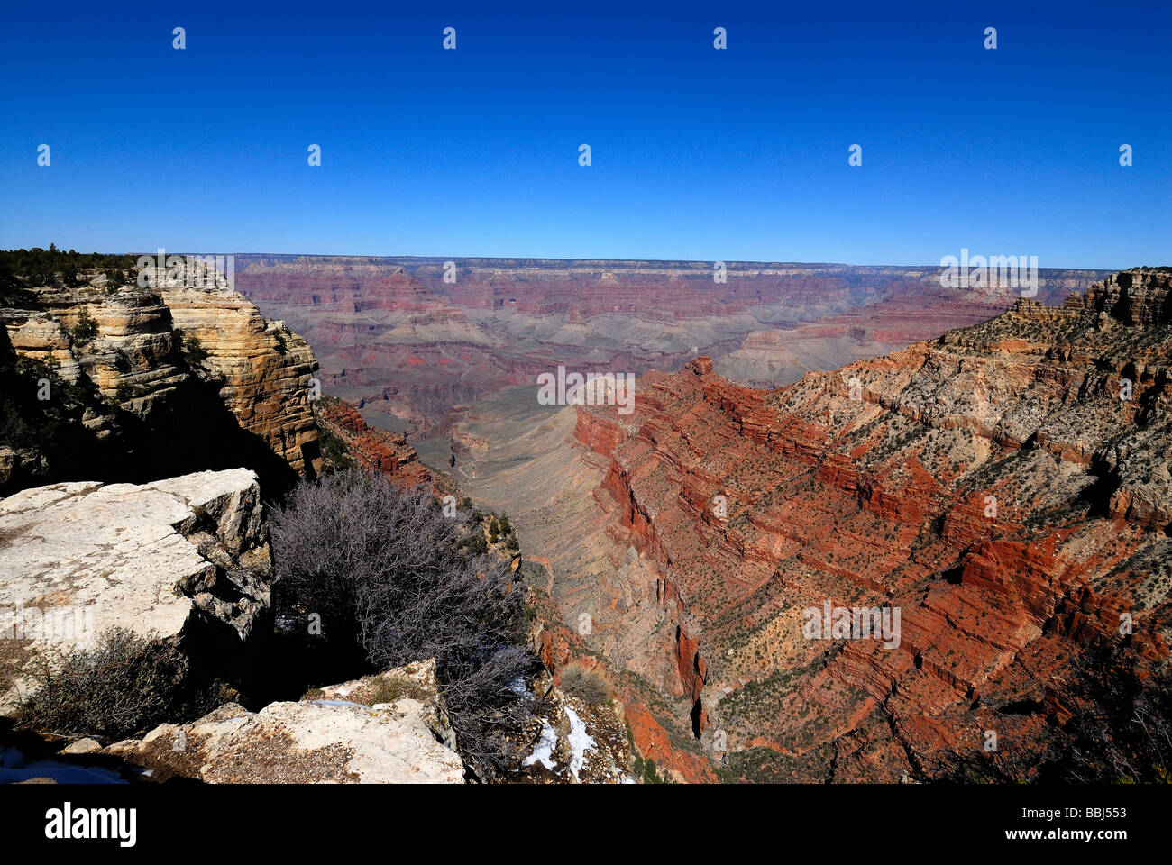 a scenic view of the grand canyon colorful steep rocks, piling up ...