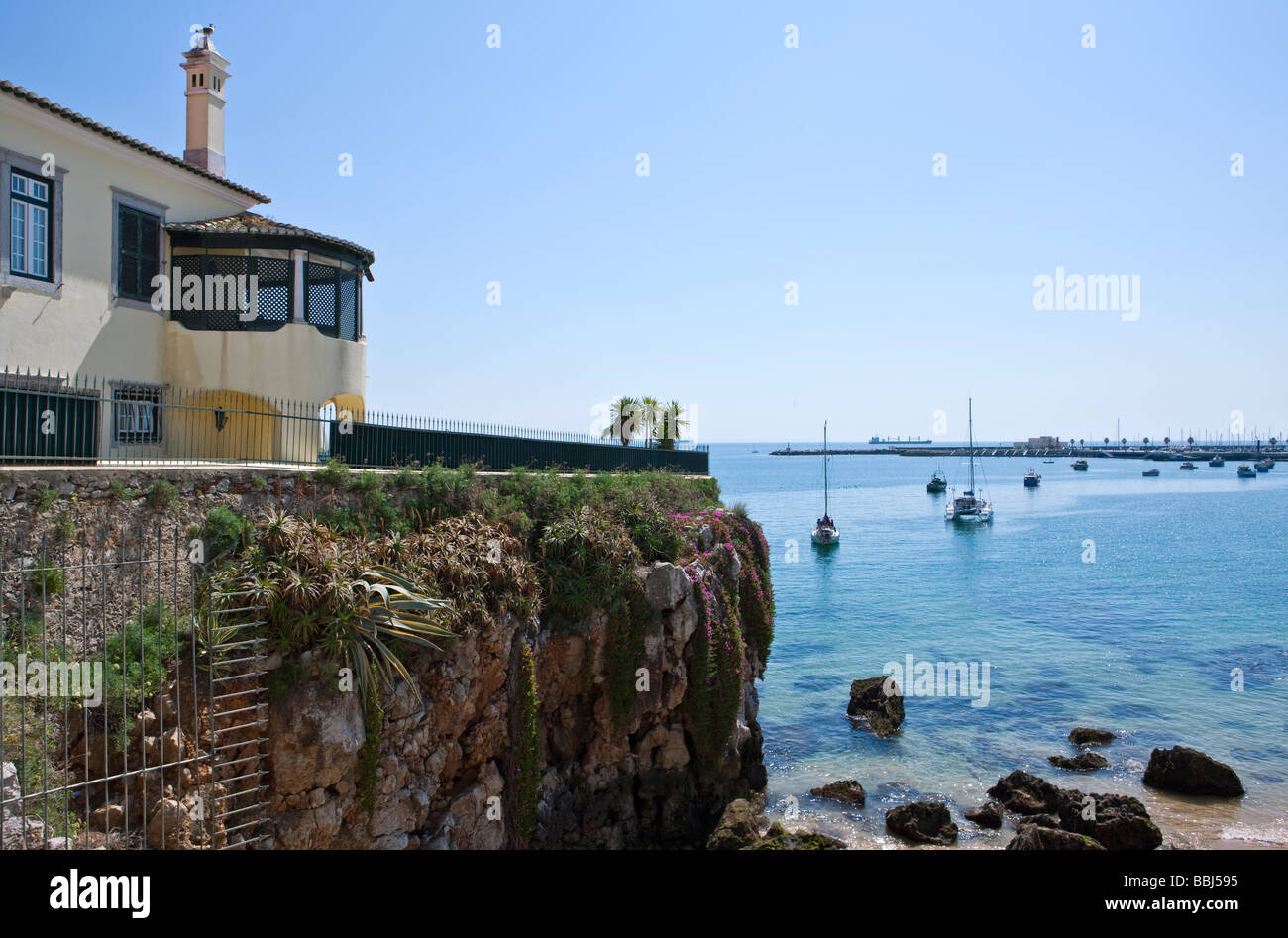 Cascais view on the sea from the fisherman village Stock Photo - Alamy