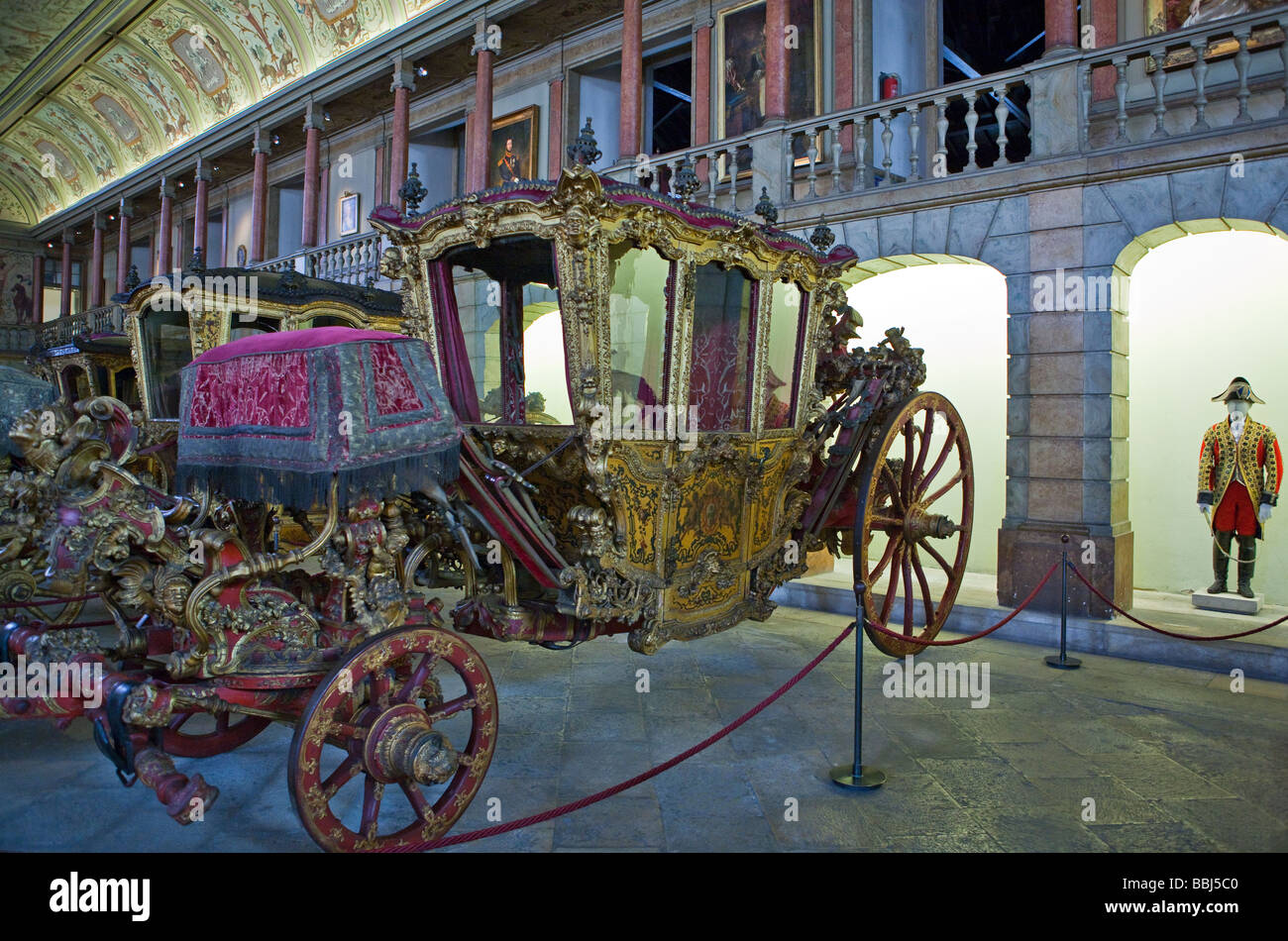 Lisbon the National Museum of Coches coach Stock Photo - Alamy