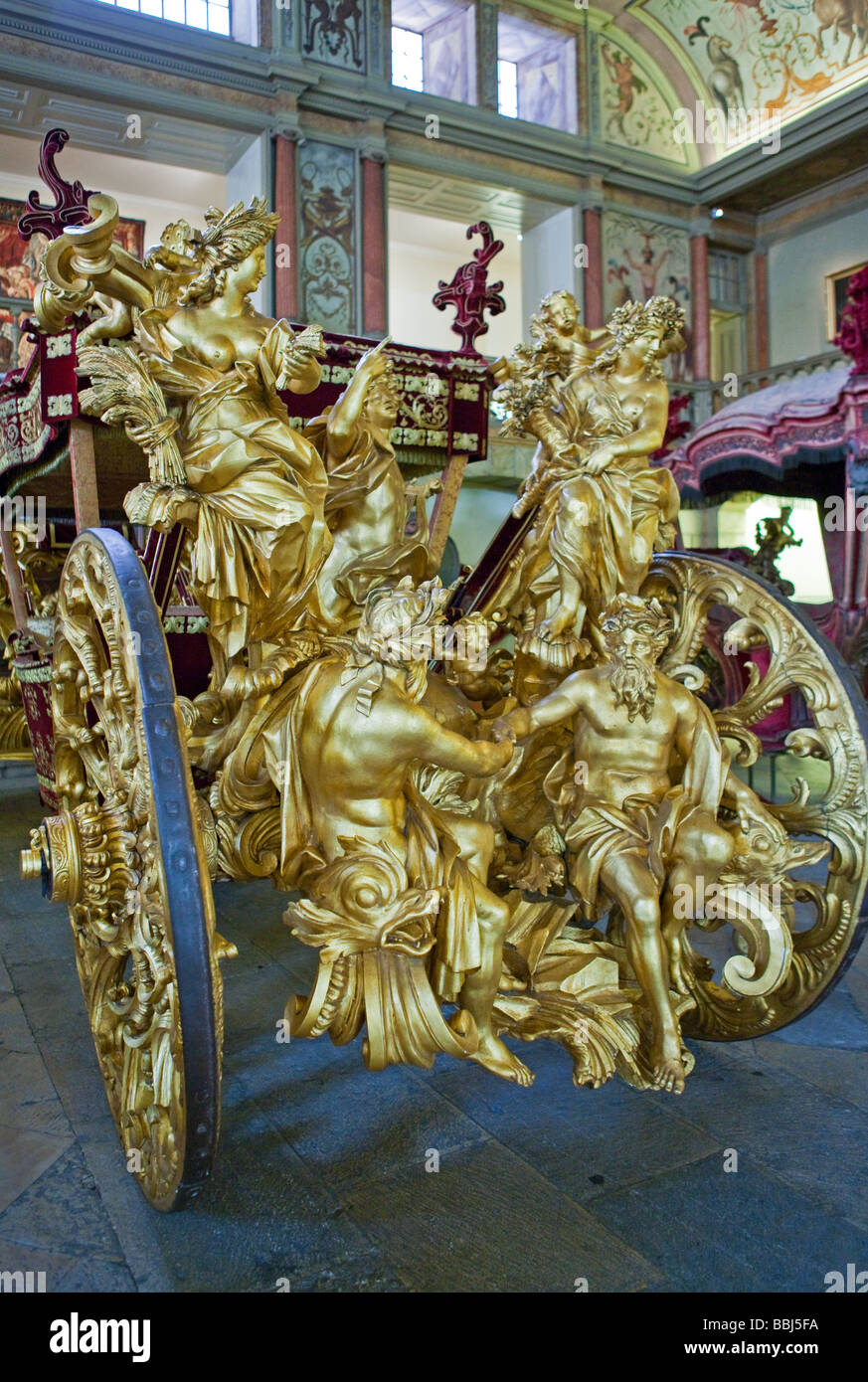 Lisbon the National Museum of Coches coach Stock Photo - Alamy