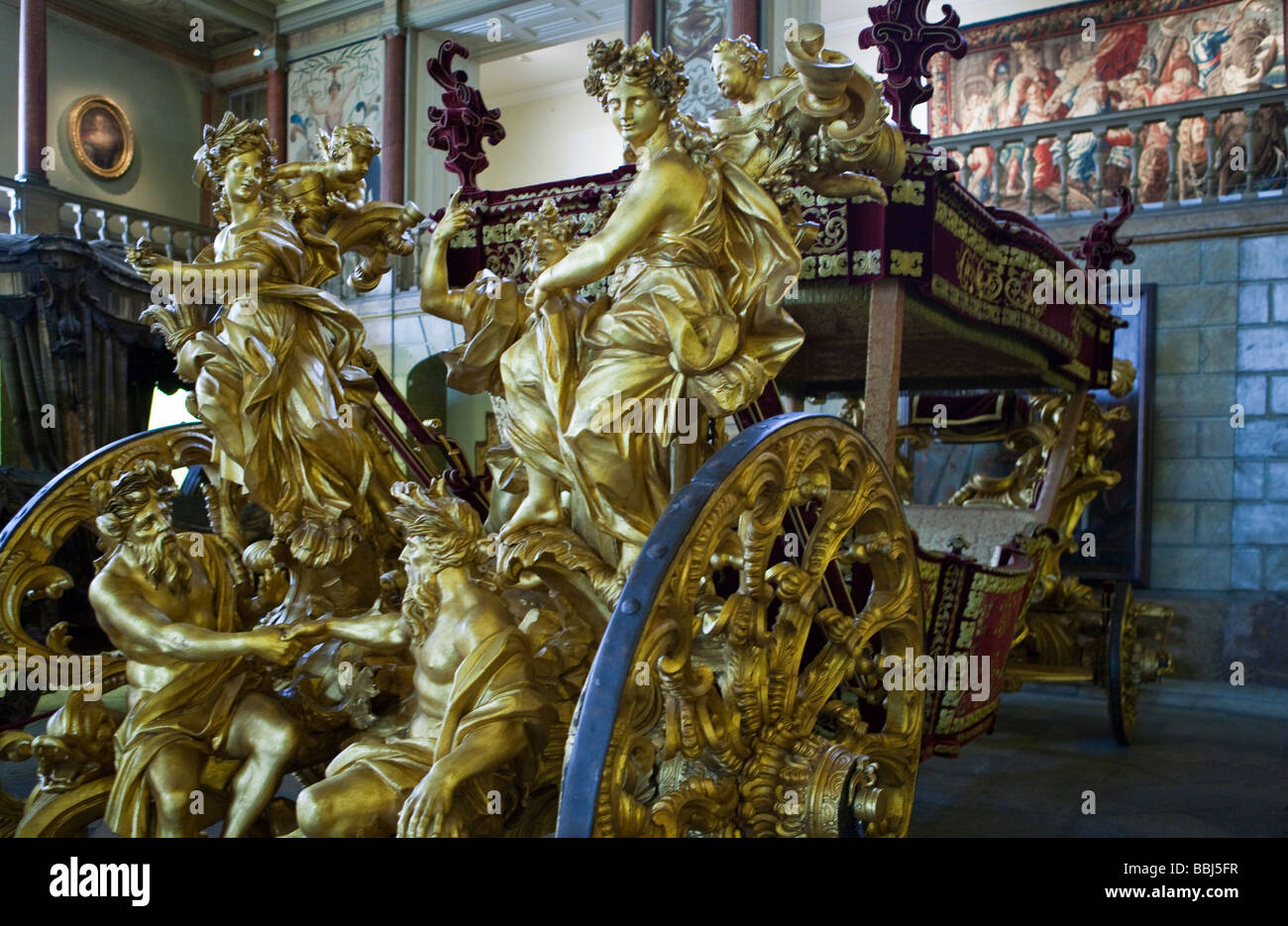 Lisbon the National Museum of Coches coach Stock Photo - Alamy