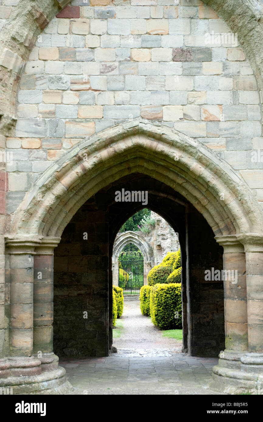 Architecture of Wenlock Priory at Much Wenlock in Shropshire Stock ...