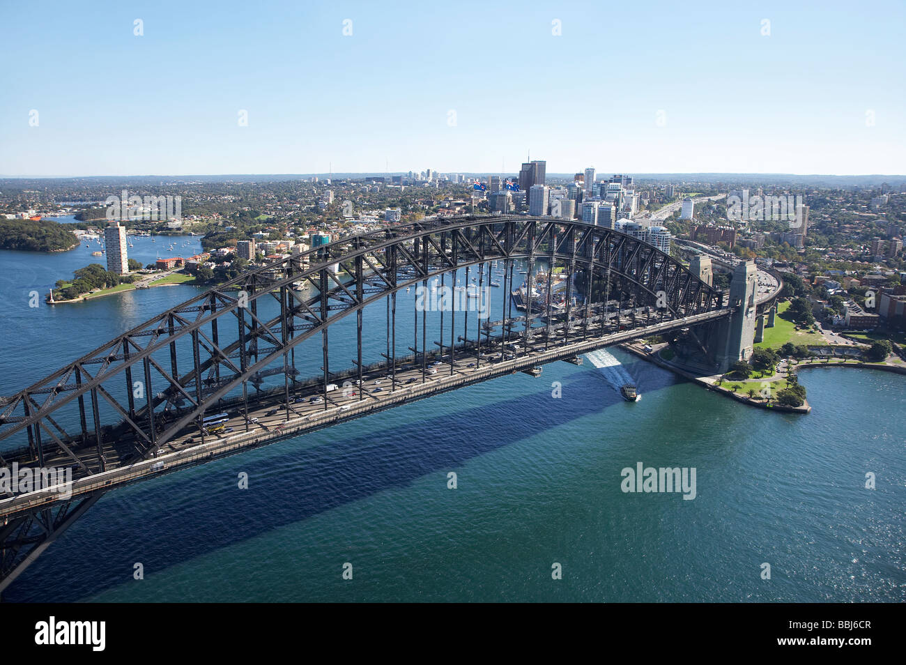 Aerial view sydney harbour bridge hi-res stock photography and images ...