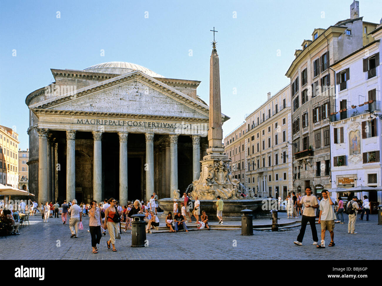Pantheon, Fontana del Pantheon fountain, Obelisk, Piazza della Rotonda ...