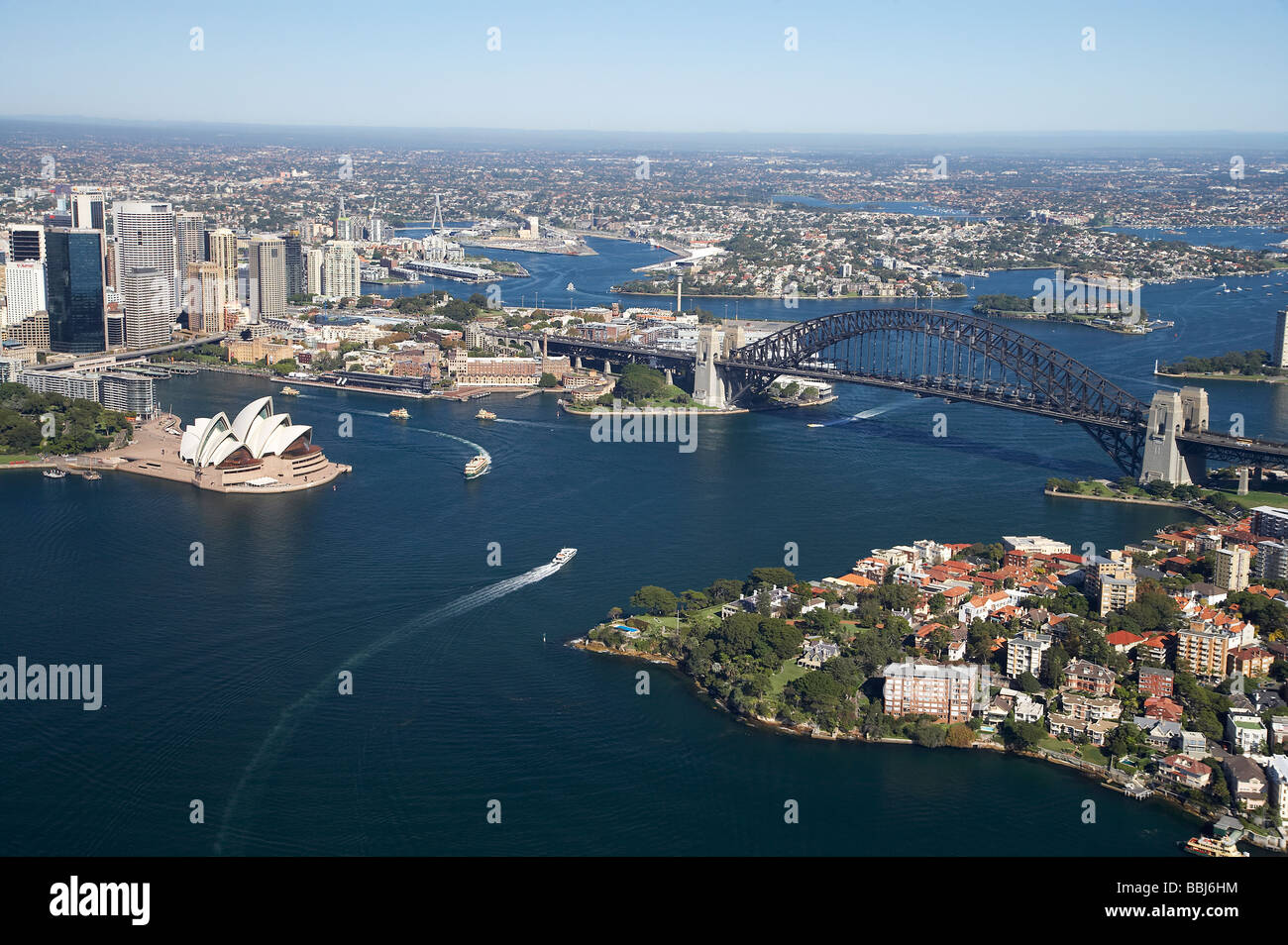 Aerial view sydney harbour bridge hi-res stock photography and images ...