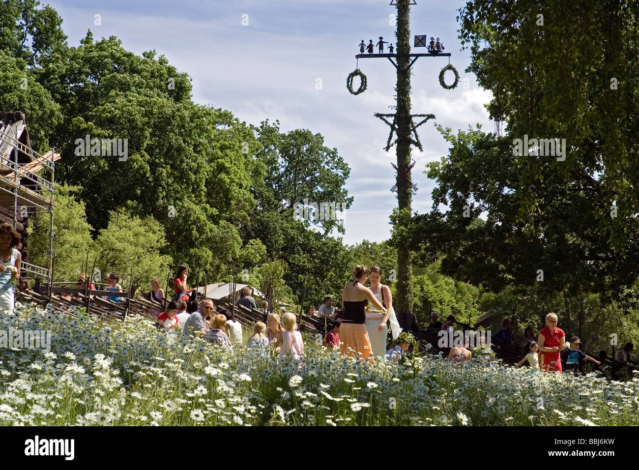 Midsummer in Sweden (Skansen Stock Photo - Alamy