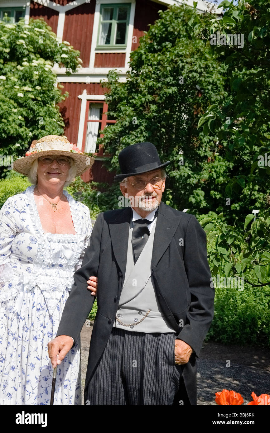 Dressed up at Midsummer (Skansen Stock Photo - Alamy