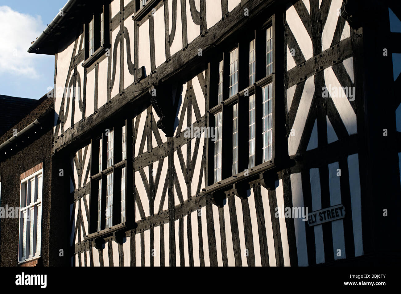 Stratford upon Avon Shakespeare tudor building with black and white ...