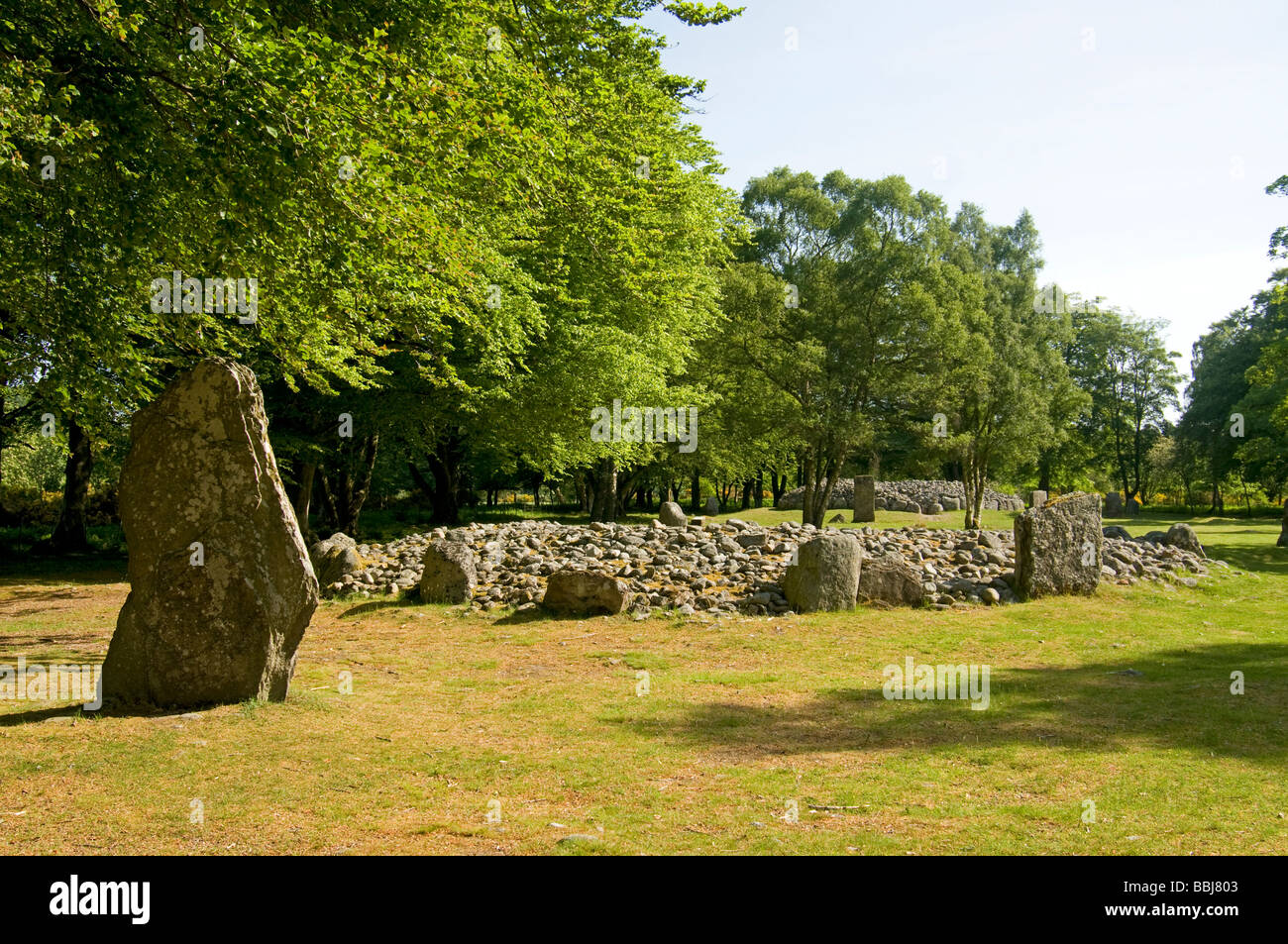Clava Cairns at Balnuaran near Inverness Highland Region Scotland UK ...