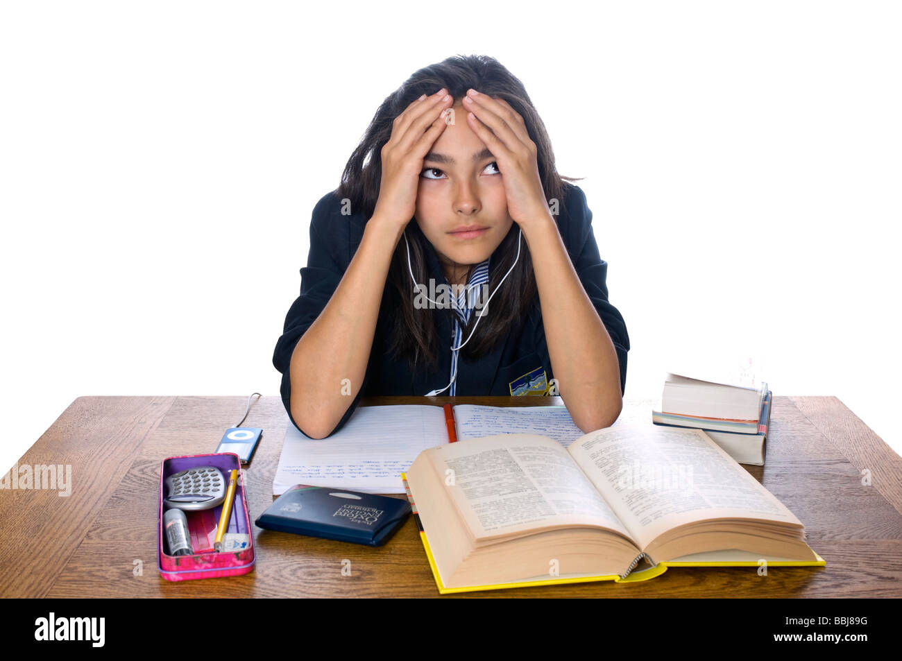 Frustrated girl school uniform High Resolution Stock Photography and ...