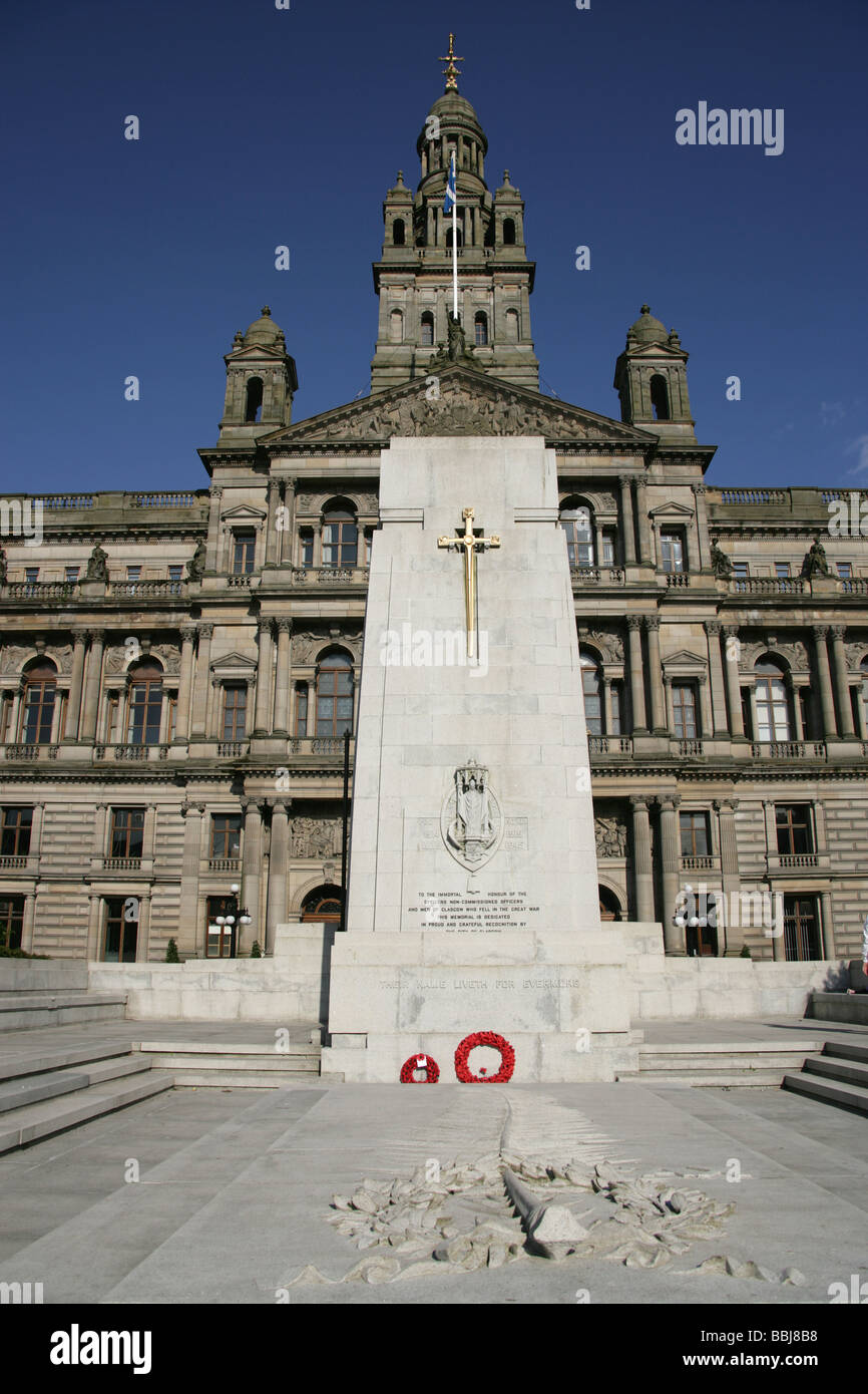 City of Glasgow, Scotland. The John James Burnet designed Cenotaph at ...