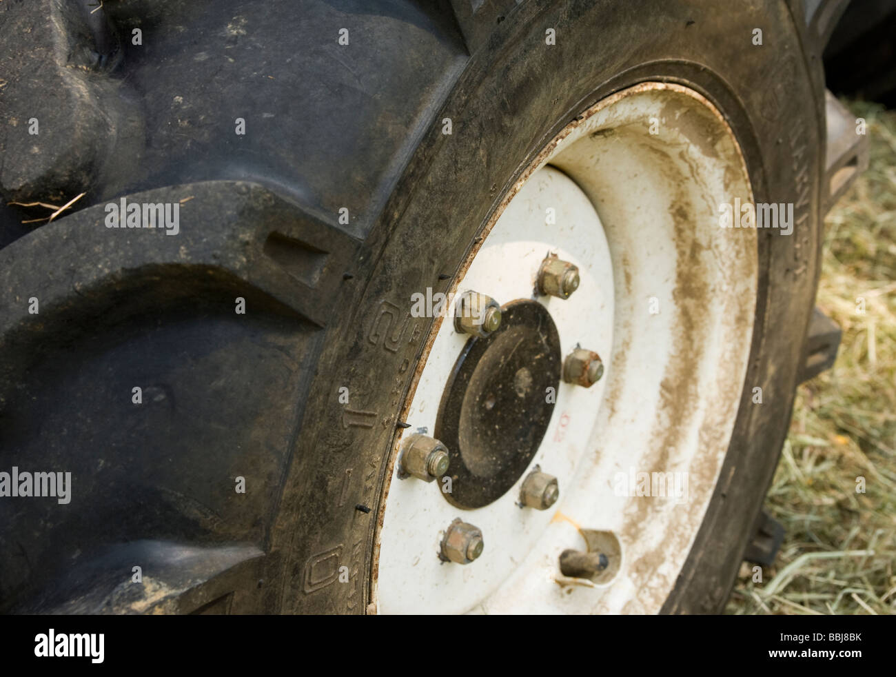 Tractor tyre grass hi-res stock photography and images - Alamy