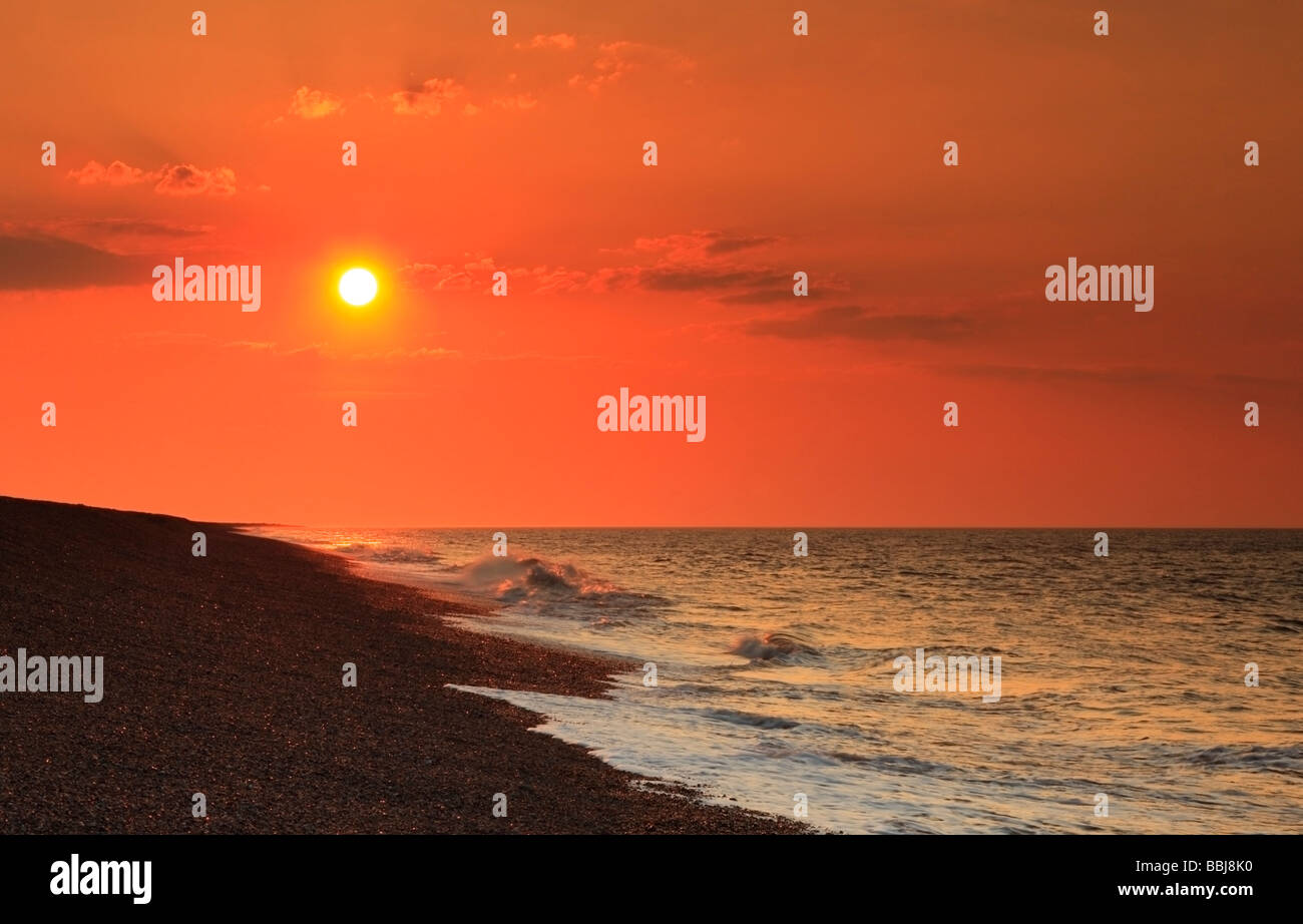 Salthouse beach at sunset on the Norfolk Coast in England UK Stock ...