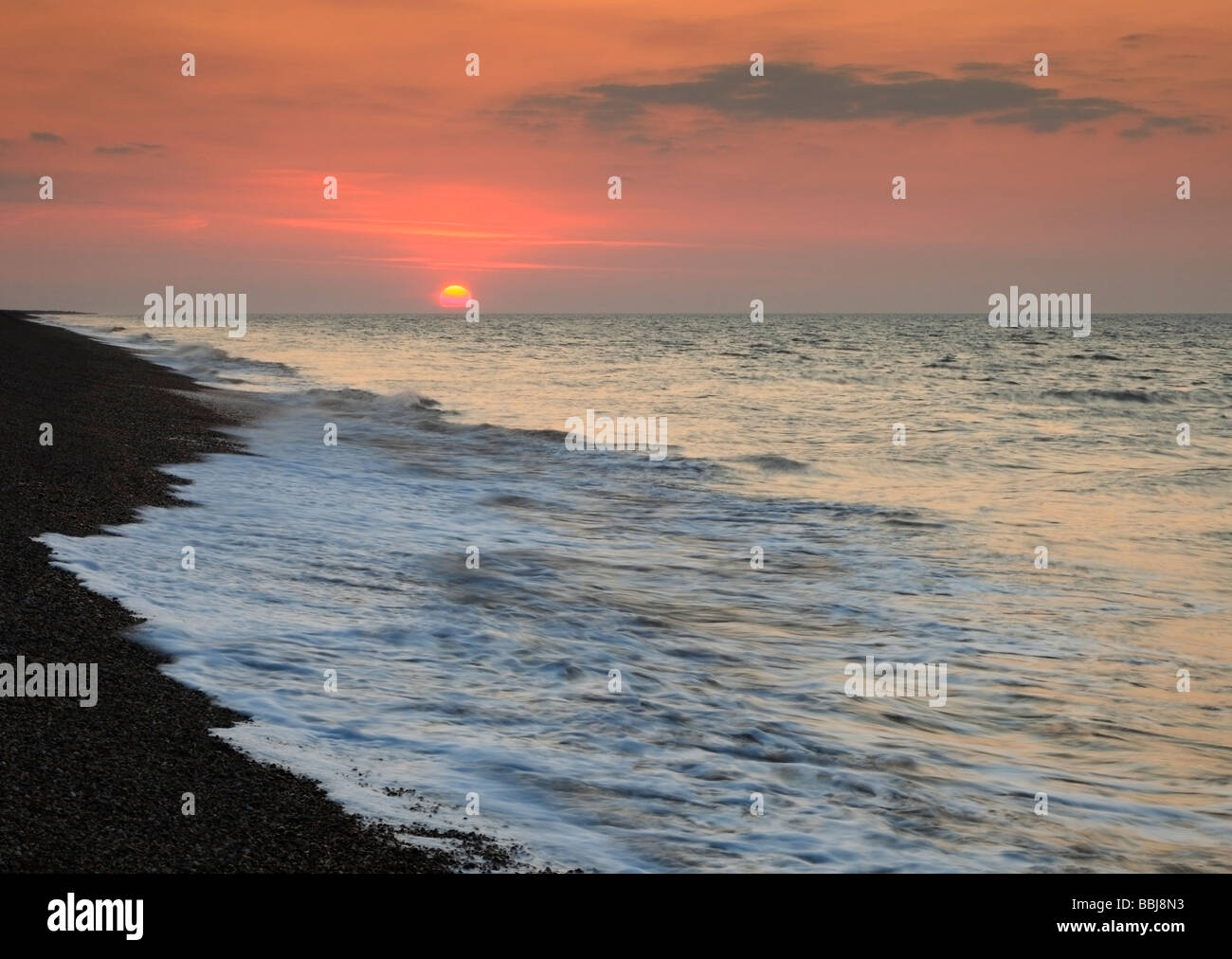 Salthouse beach at sunset on the Norfolk Coast in England UK Stock ...