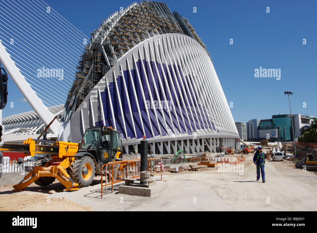 Ongoing construction of Valencia's,City of Arts and Sciences designed ...