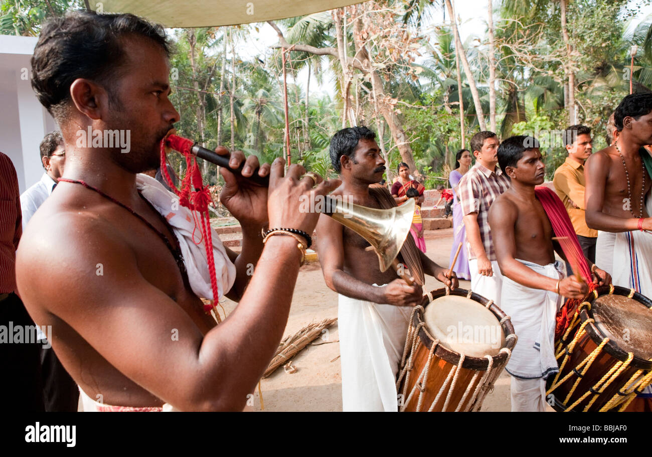 Drummers At A Theyyam Celebration Kannur Kerala India Stock Photo - Alamy
