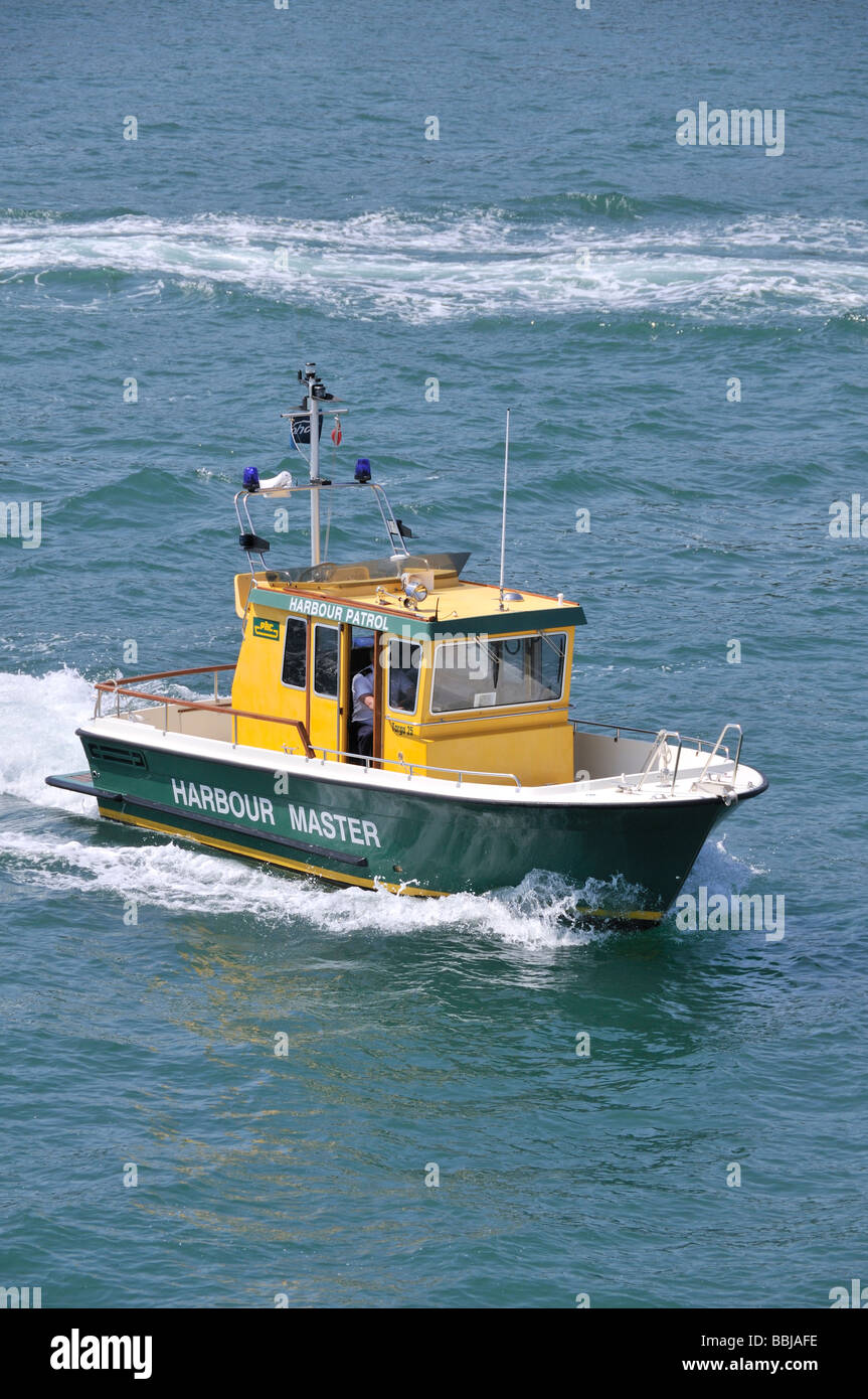 Harbour Master boat Poole Harbour Dorset England Stock Photo - Alamy