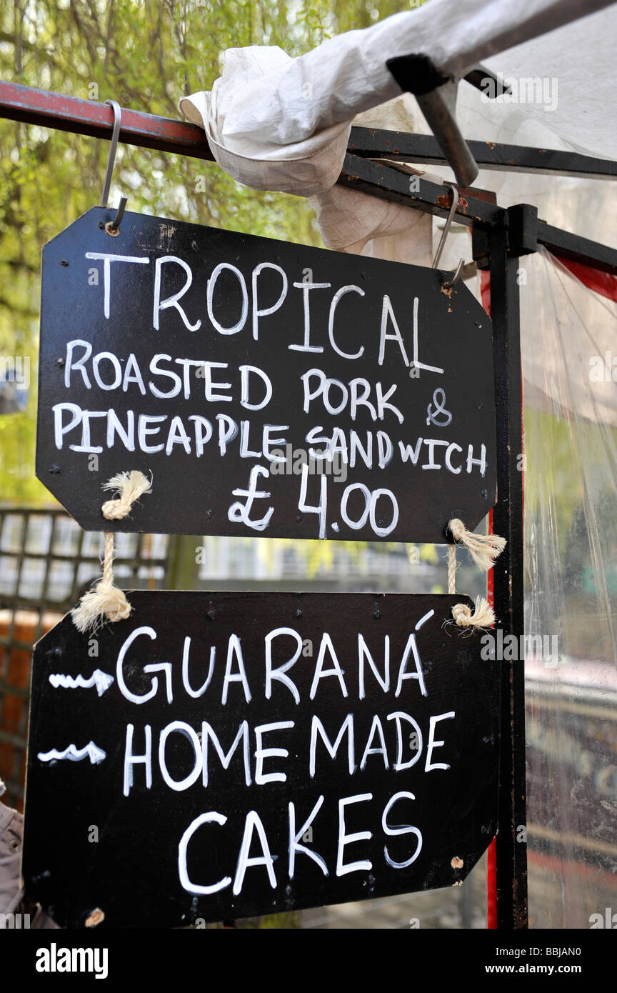Hand written sign food stall hi-res stock photography and images - Alamy